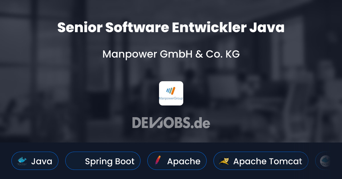 Senior Software Entwickler Java bei Manpower GmbH & Co. KG | DEVjobs.de