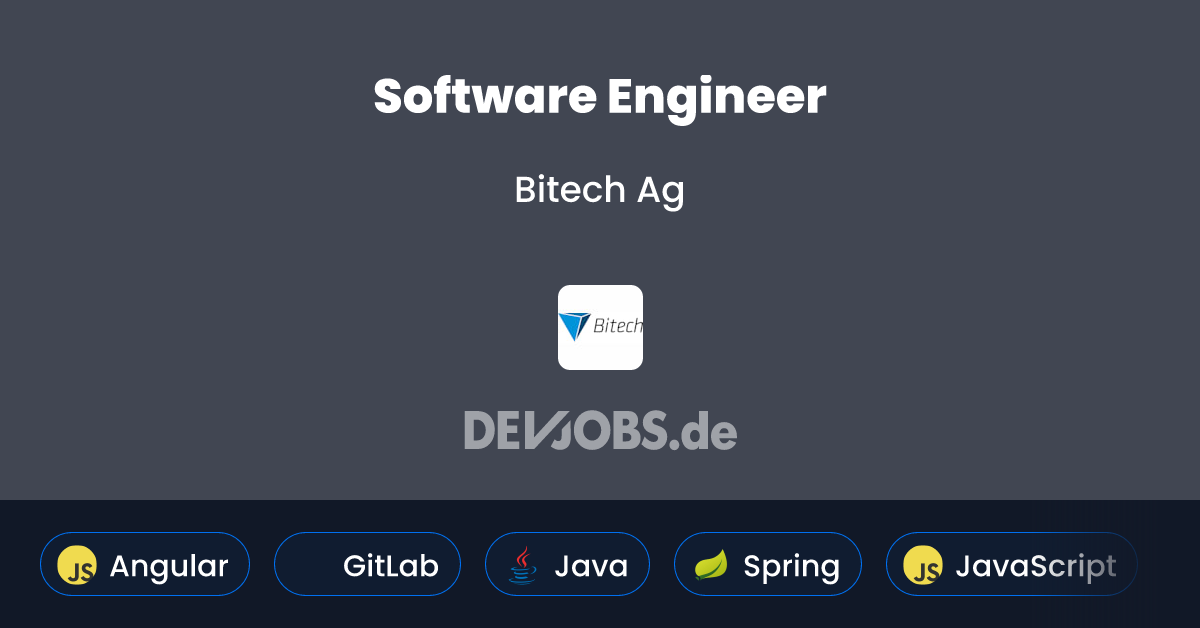 Software Engineer bei Bitech Ag | DEVjobs.de